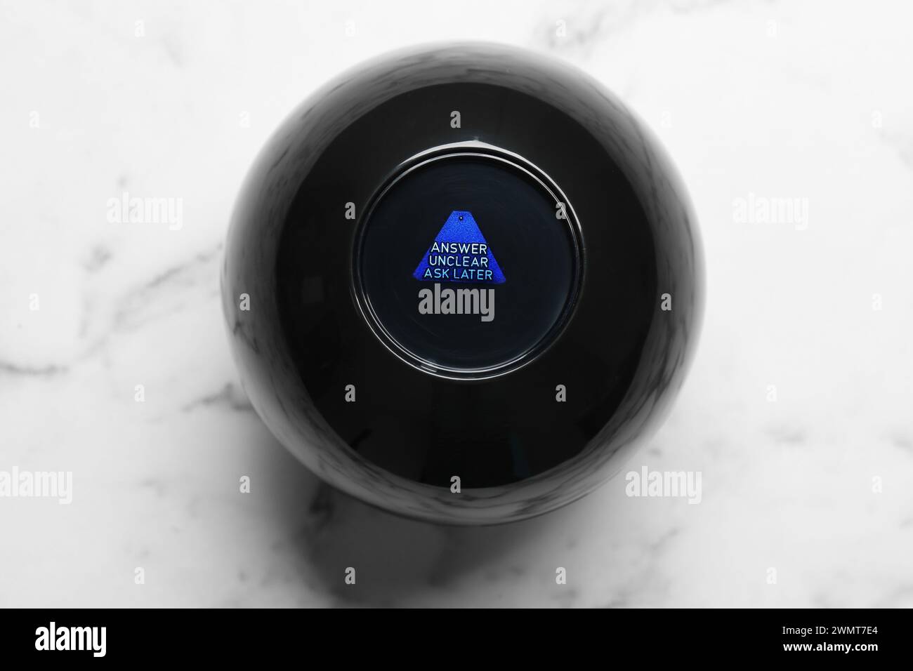 Magic eight ball with prediction Answer Unclear Ask Later on white ...