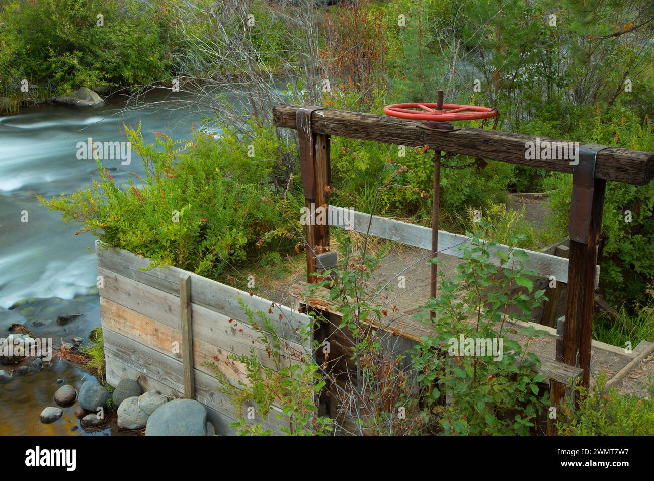 Diversion gate along Whychus Creek Trail, Whychus Creek Wild and Scenic ...