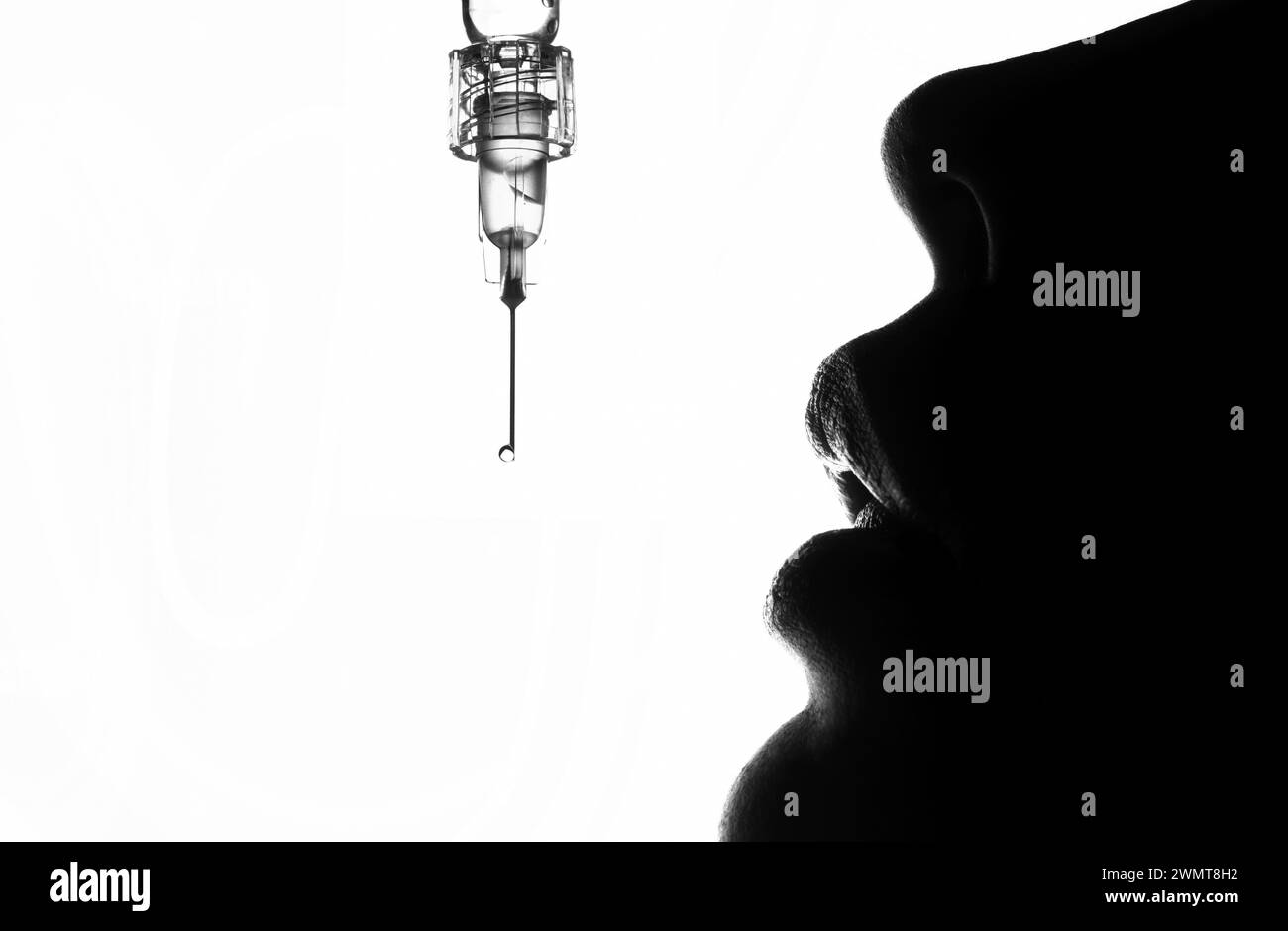 Syringe with medication, closeup. Vaccination and immunization. Vaccine ...