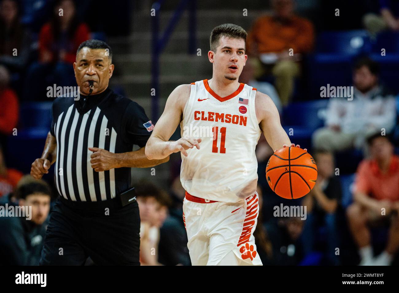 Clemson, SC, USA. 27th Feb, 2024. Clemson Tigers guard Joseph Girard ...
