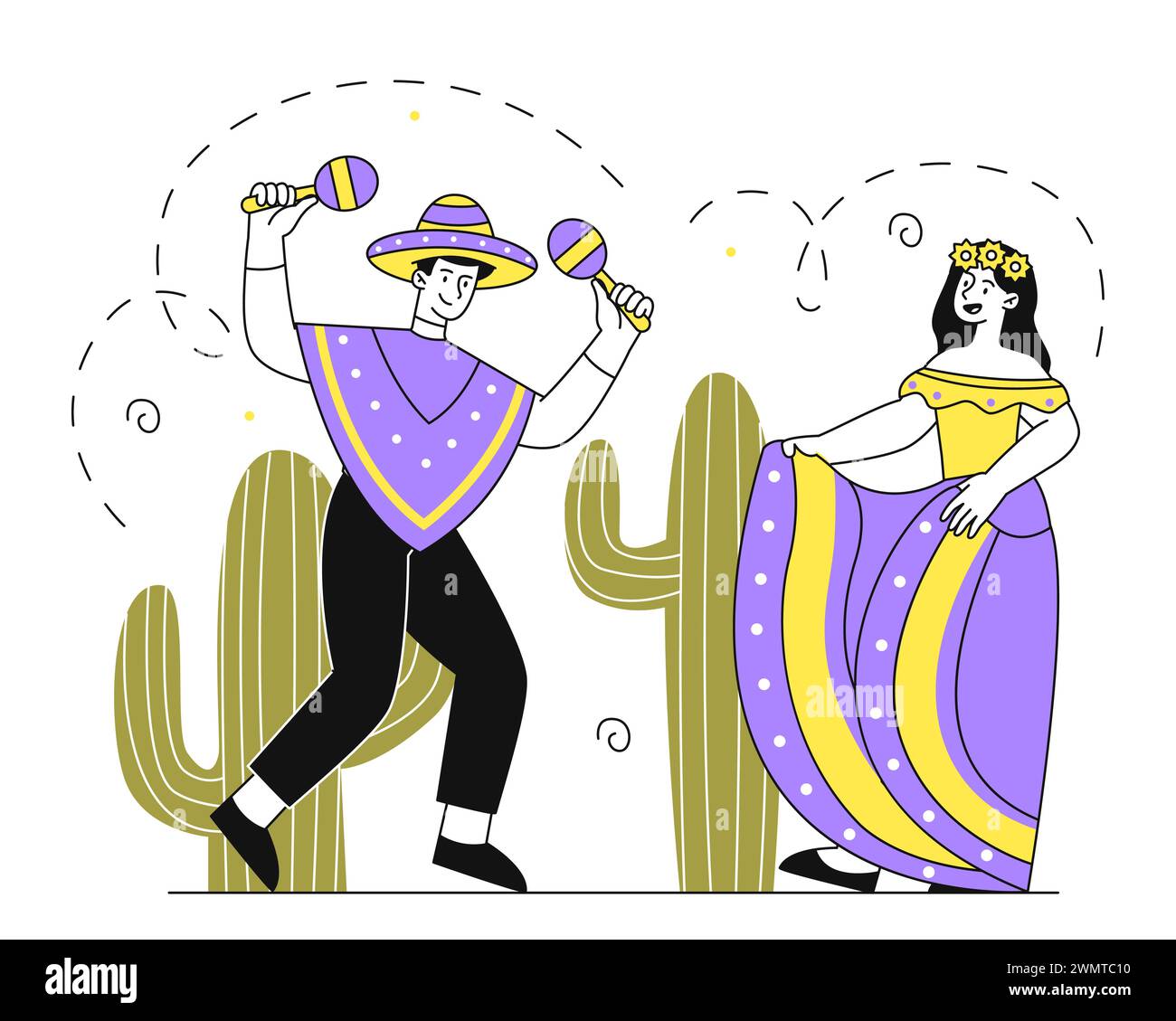 Mexico sombrero people Cut Out Stock Images & Pictures - Alamy