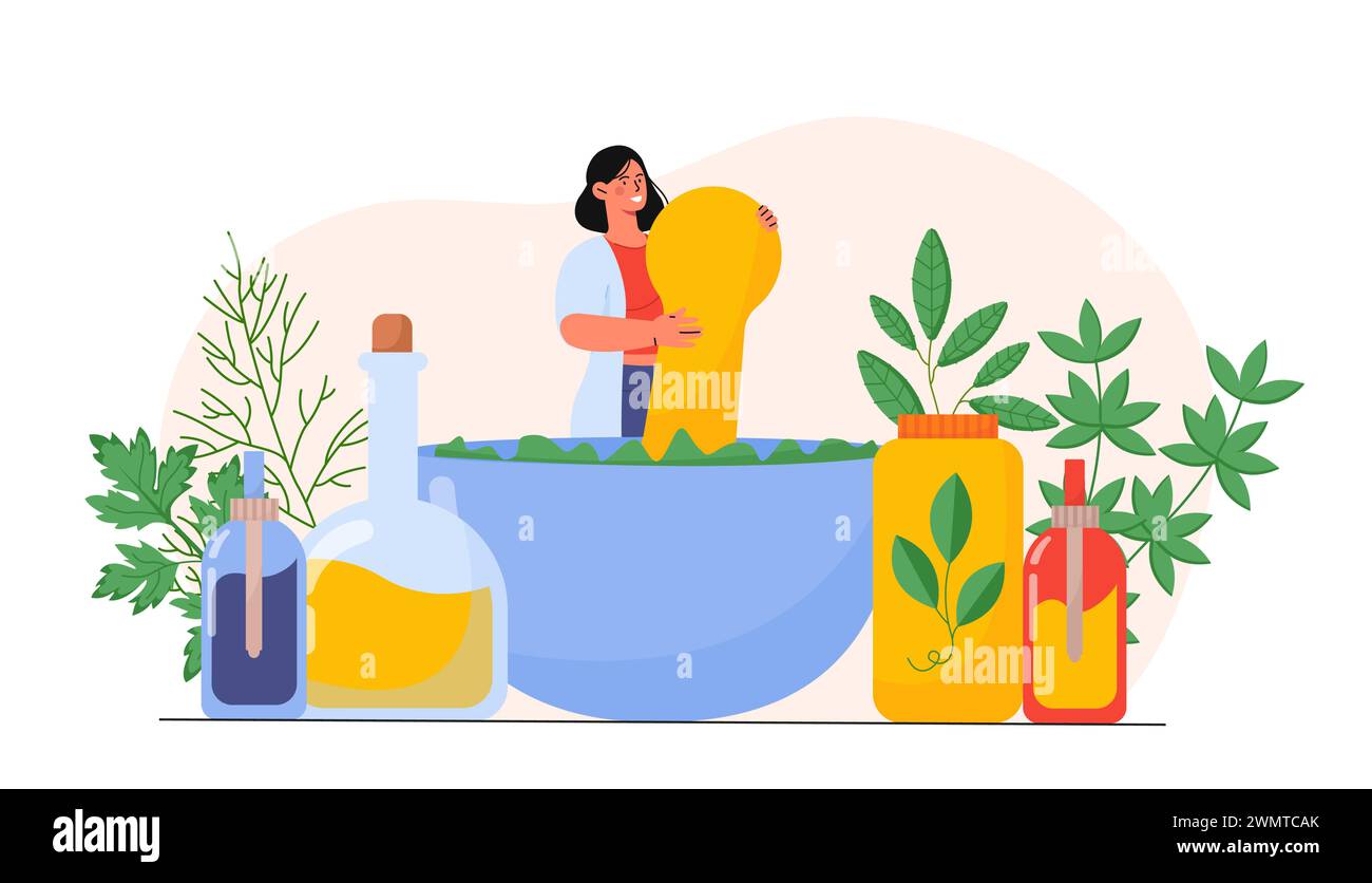 Doctor with herbal medicine vector concept Stock Vector Image & Art - Alamy