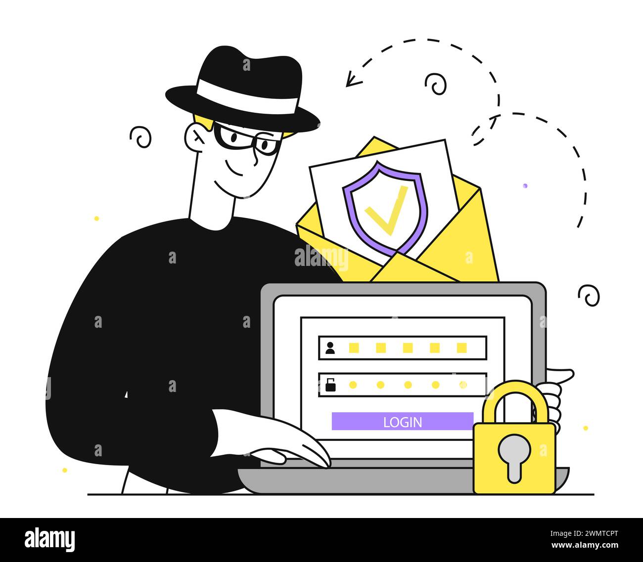 Computer hacking personal information Cut Out Stock Images & Pictures ...
