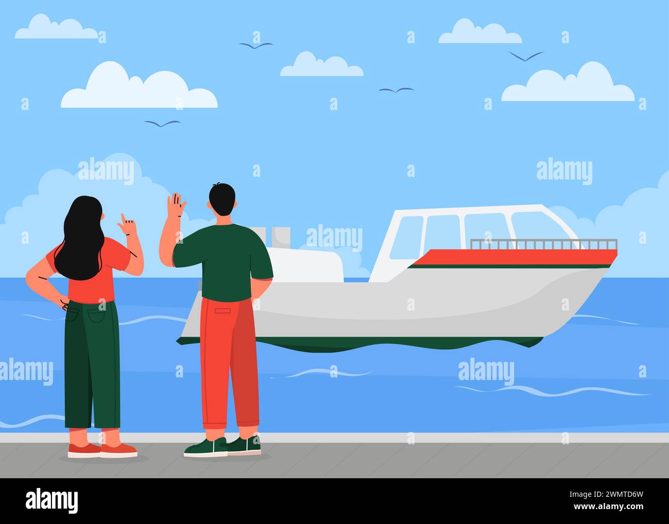 Big harbor tour Stock Vector Images - Alamy