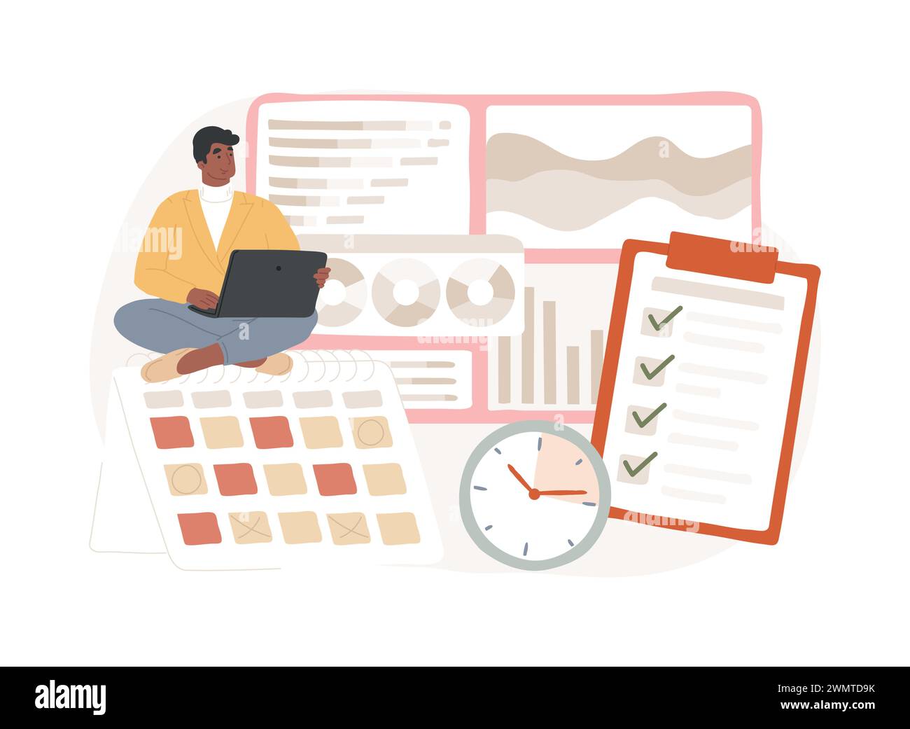 Discipline isolated concept vector illustration. Personal quality ...