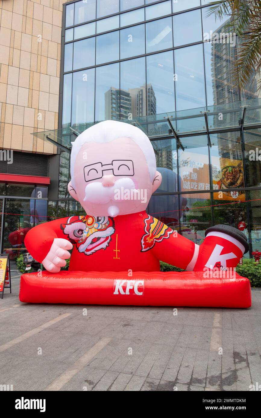 QingYuan GuangDong China-February 14 2024:Colonel Harland Sanders ...