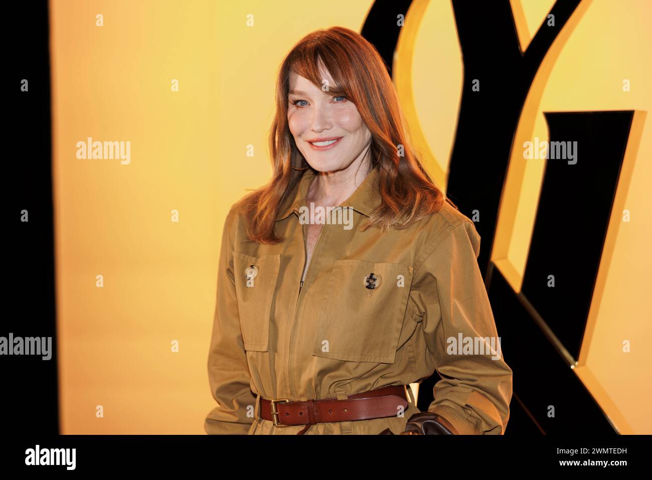 Carla Bruni attends the Yves Saint Laurent Fall/Winter 2024-2025 ready ...