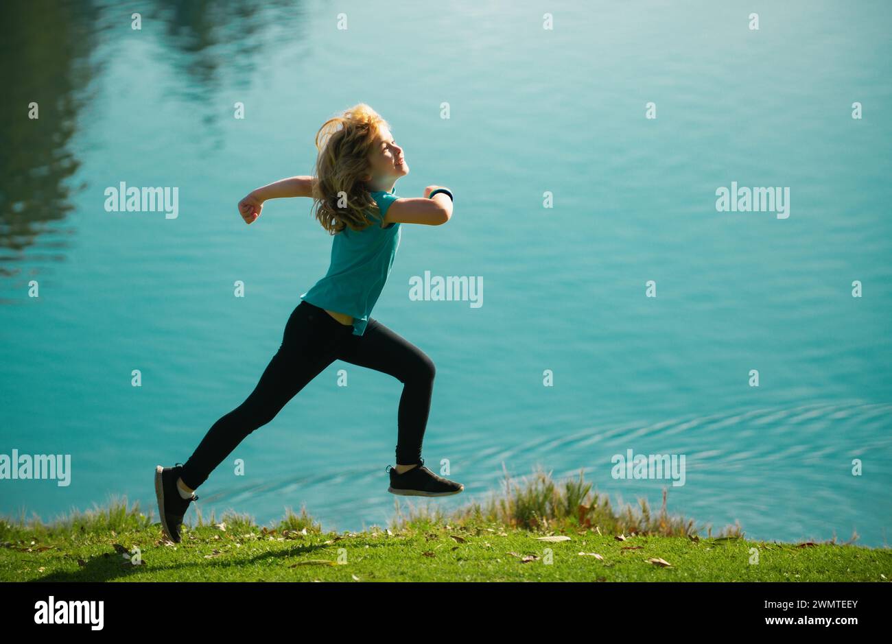 Kid runners in park. Little boy at athletics competition race. Young ...