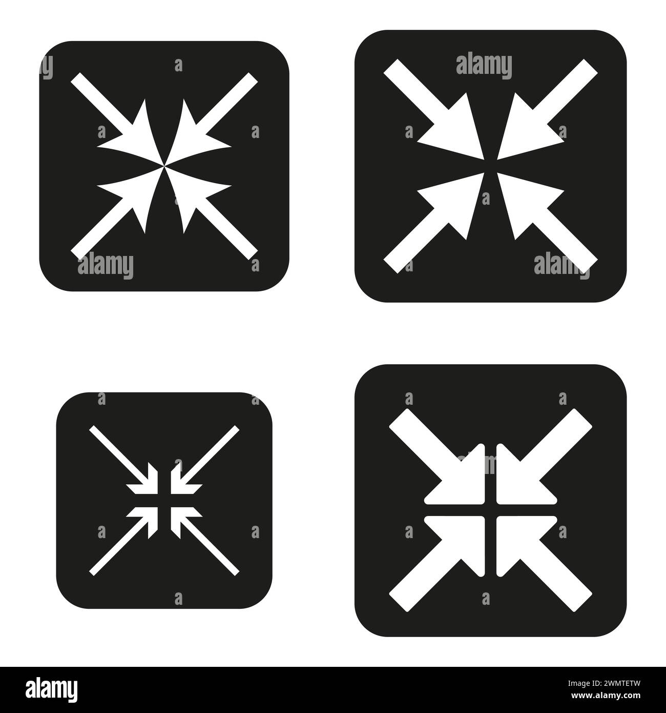 Star patterns in squares. Abstract design icons. Creative spark symbols ...