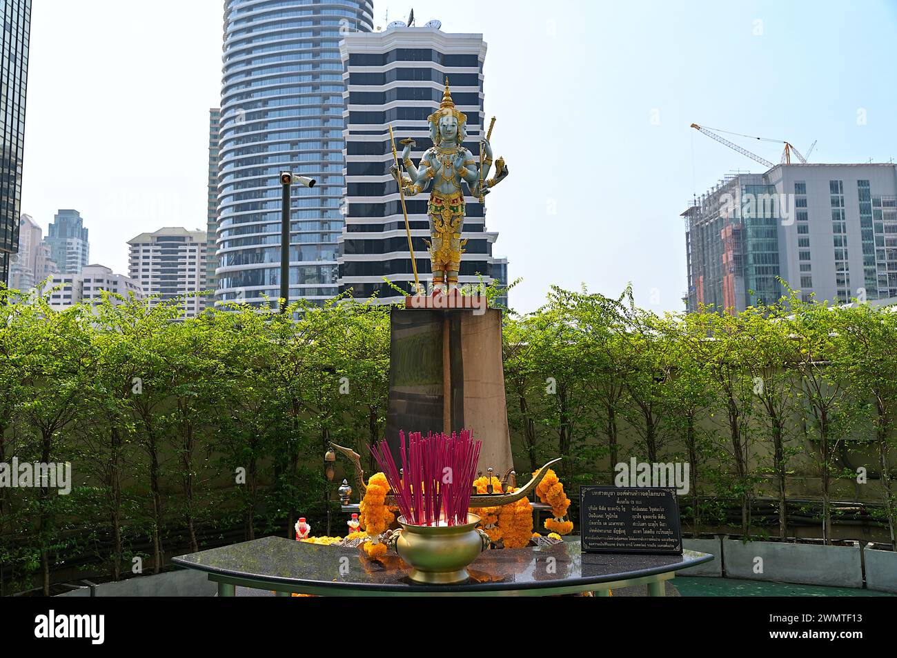 A shrine dedicated to Jatulokbal, a composite Thai iconography of the 4 ...