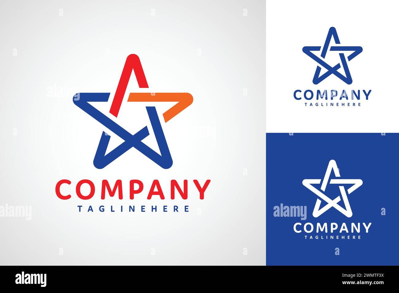 Star vector logo design for company isolated white background Stock ...