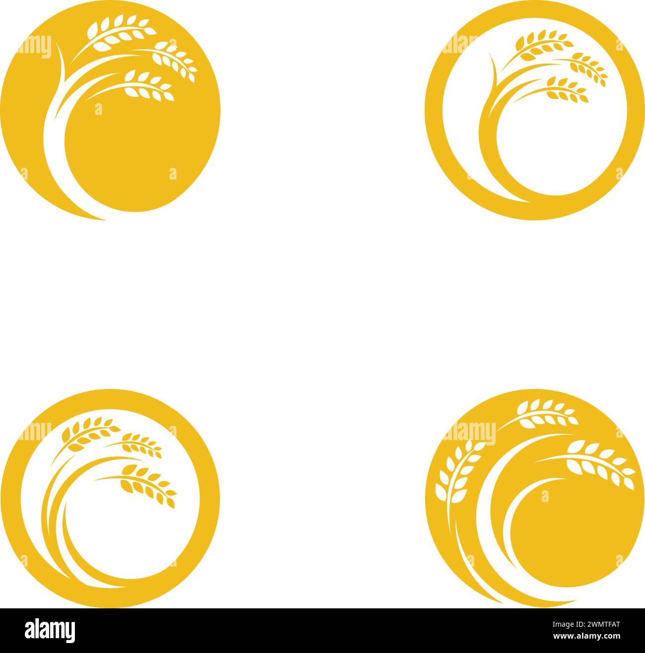 Agriculture wheat Logo Template vector icon design Stock Vector Image ...