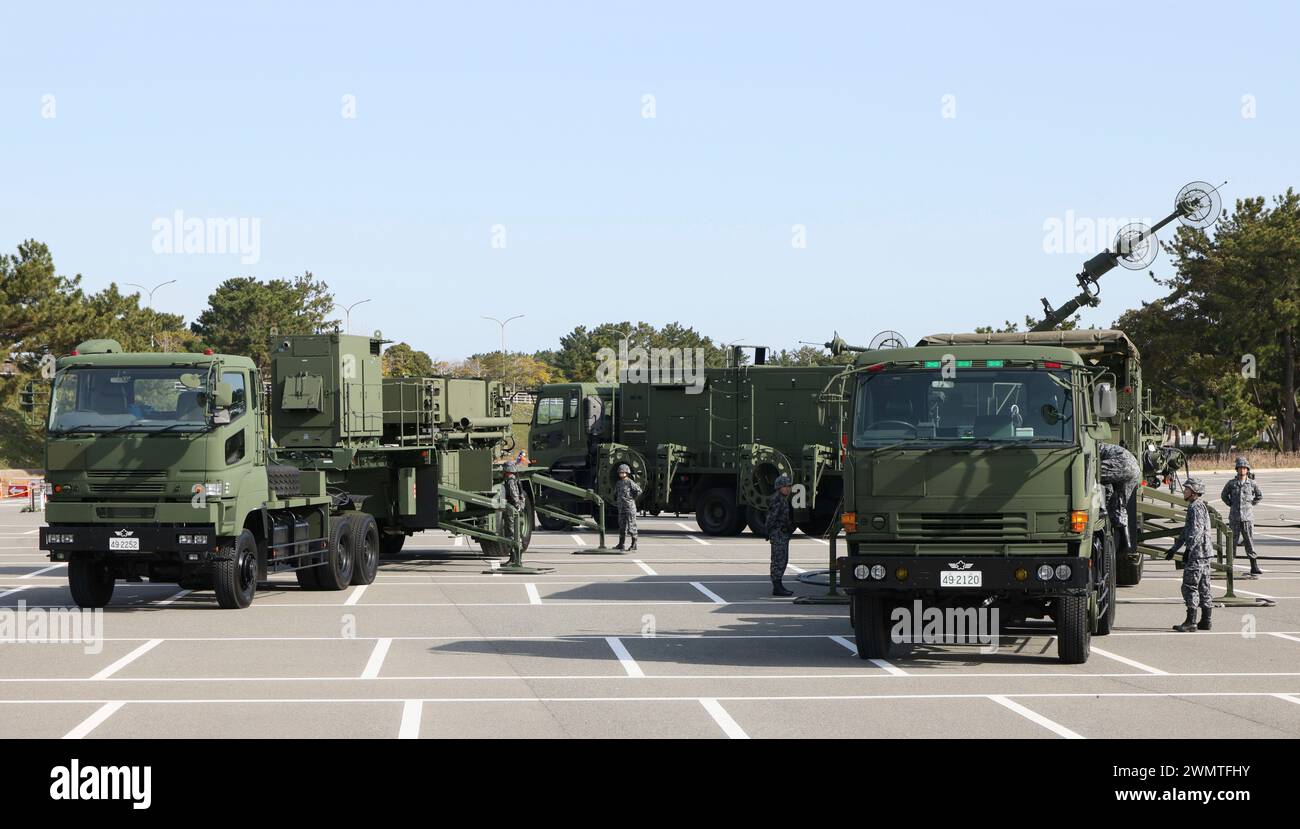 PAC-3 (MIM-104F) mobile deployment training is opened in Fukuoka City ...