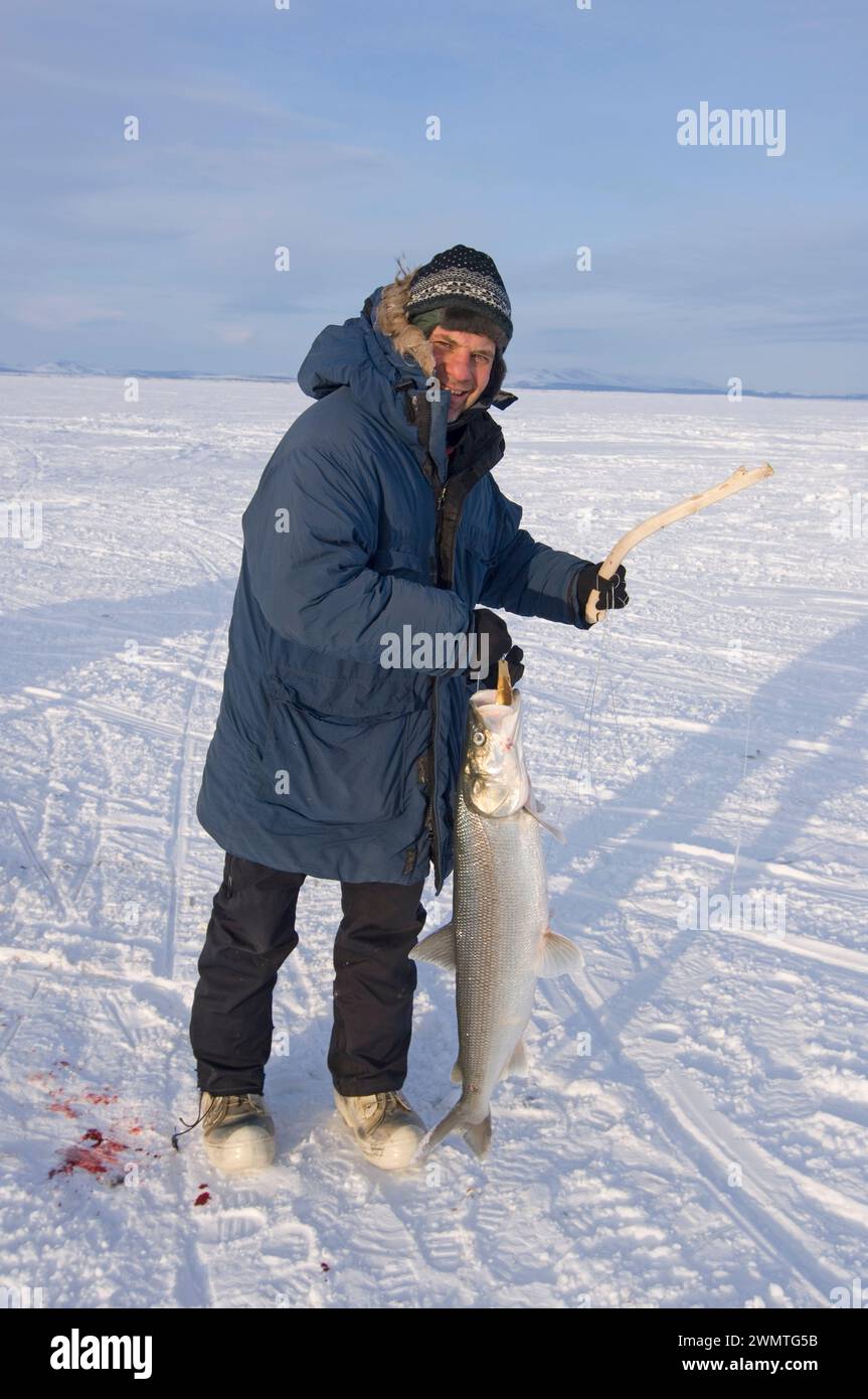 Steven kazlowski nature photographer guide ice fishing for sheefish on ...