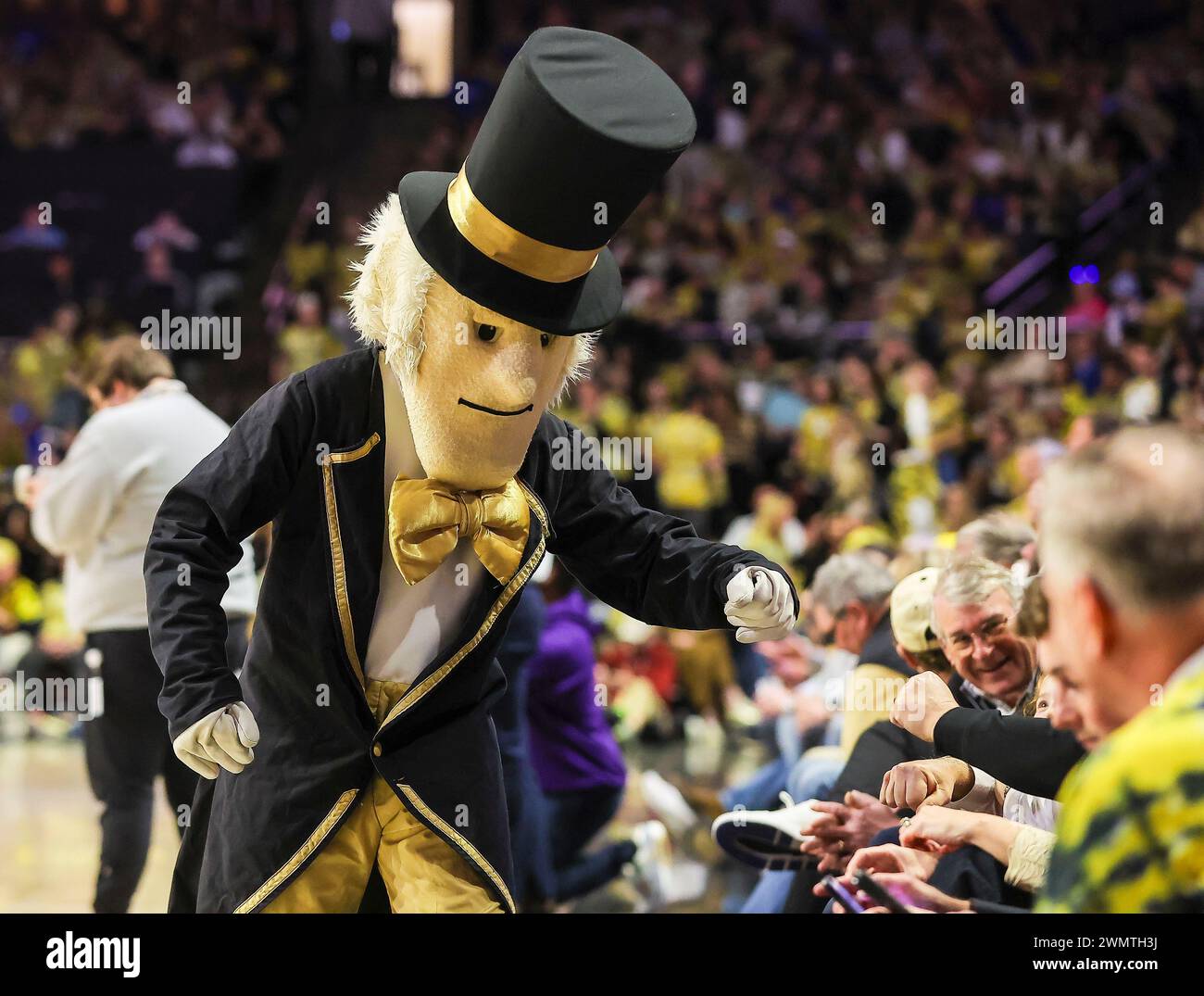 February 24, 2024: Demon Devon mascot. NCAA basketball game between ...