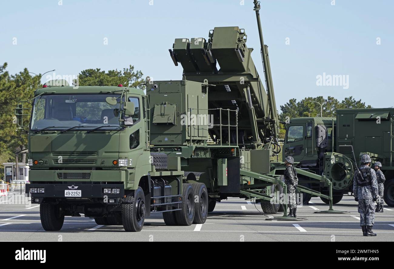 The Japan Air Self-Defense Force conducts a drill for the deployment of ...