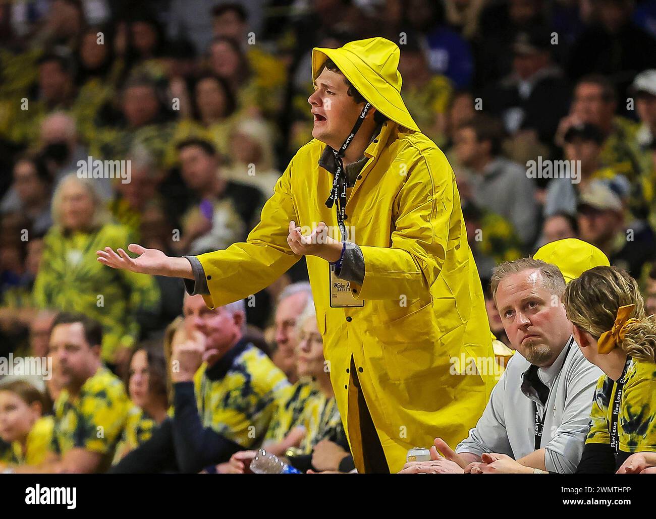 February 24, 2024: Wake Forest fan. NCAA basketball game between Duke ...