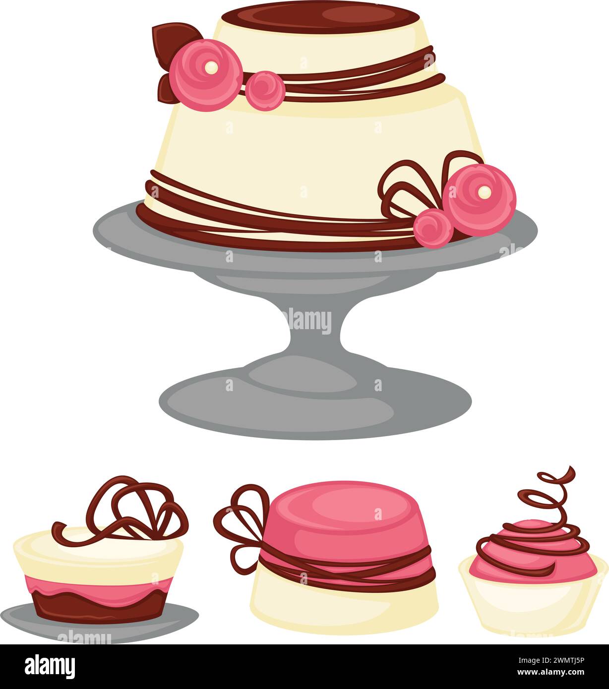 Homemade cake decoration Stock Vector Images - Alamy