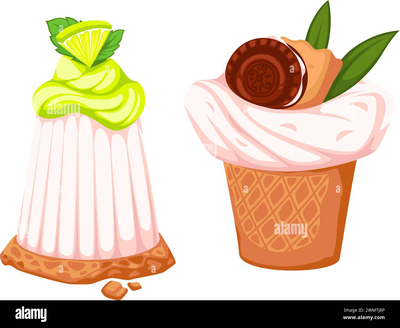 Delicious dessert biscuits with cookies vector Stock Vector Image & Art ...