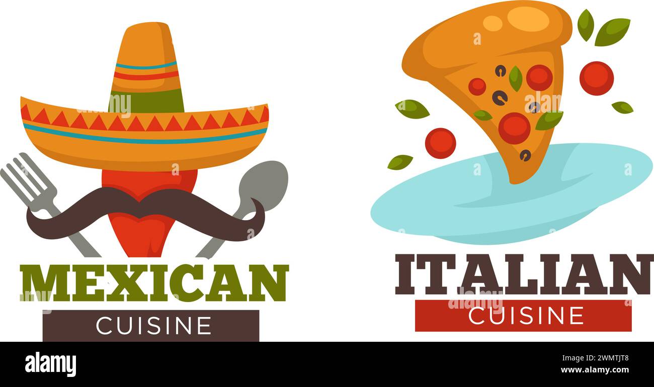 Italian restaurant cuisine Stock Vector Images - Alamy