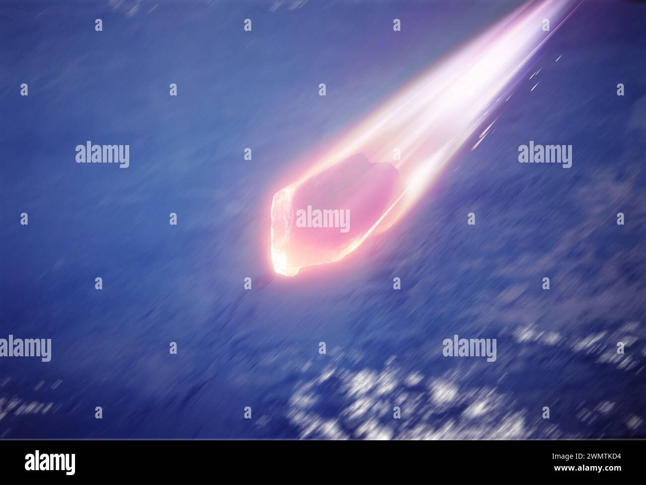 Chelyabinsk meteor in Earth's atmosphere, illustration Stock Photo - Alamy