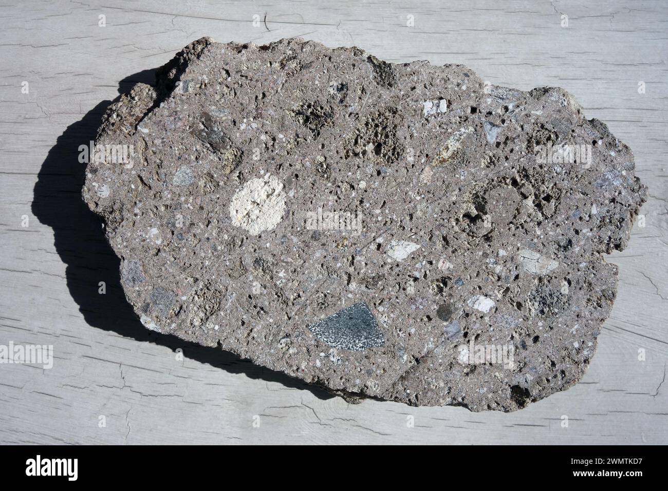 Rock from meteorite impact crater Stock Photo - Alamy