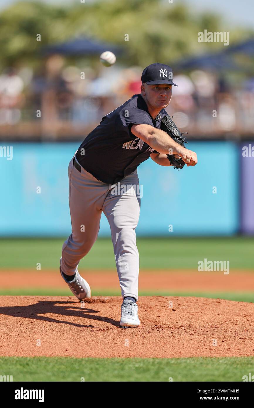 Port Charlotte, FL: New York Yankees starting pitcher Clarke Schmidt ...