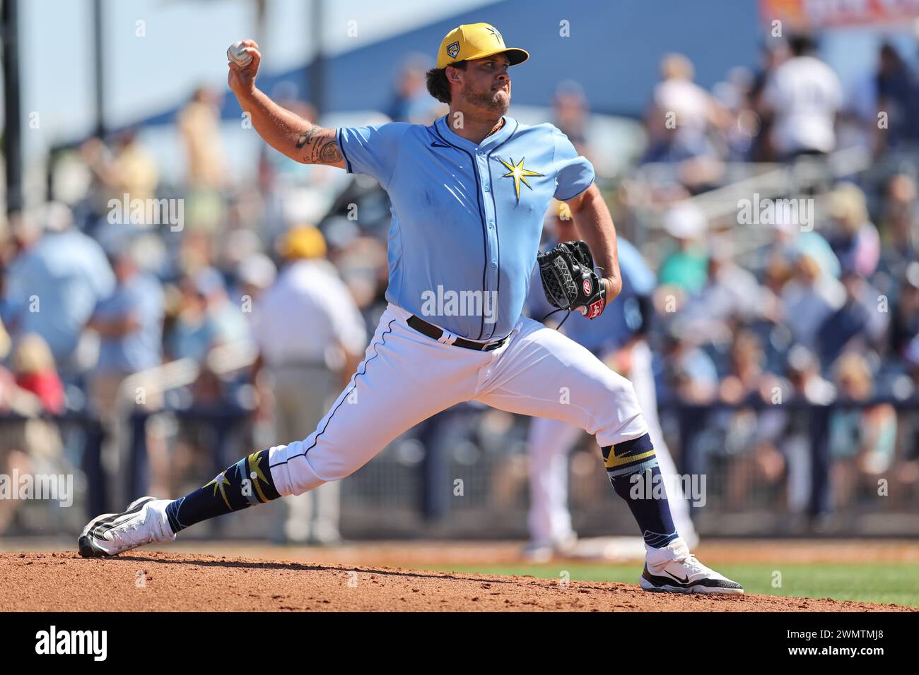 Port Charlotte, FL: Tampa Bay Rays pitcher Zach Houston (79) delivers a ...