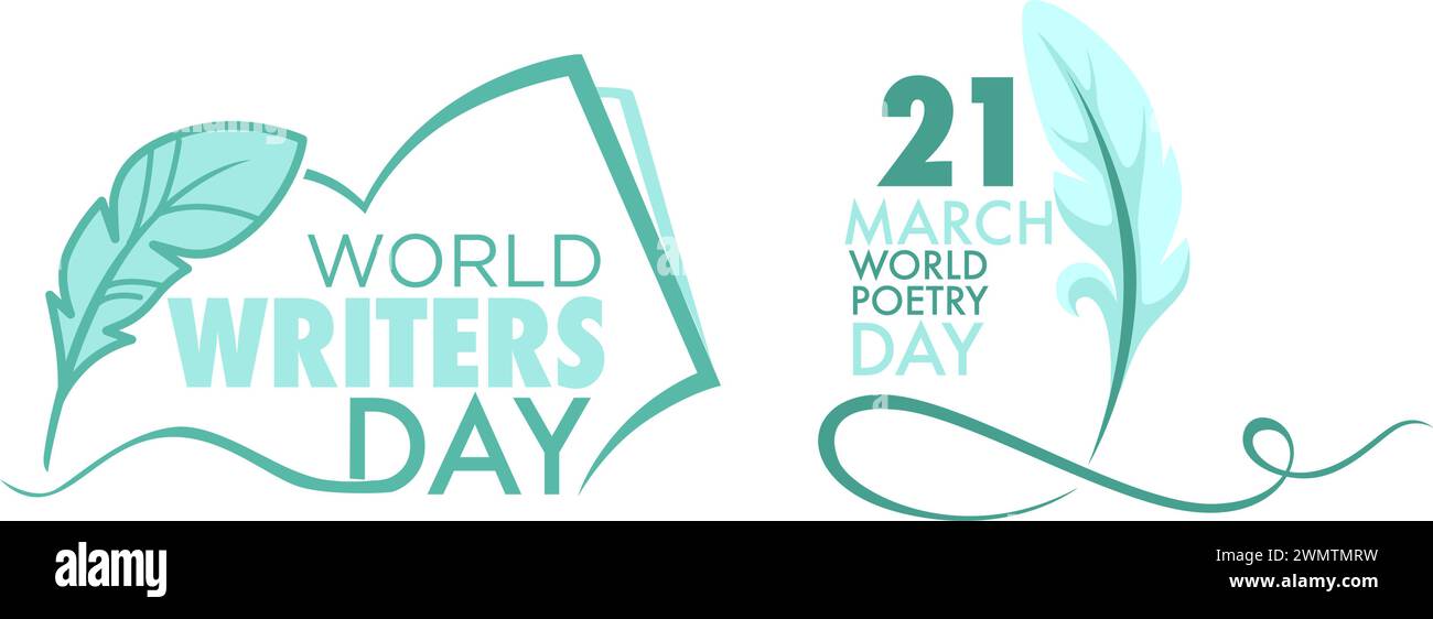 World writers day, 21 march holiday banner vector Stock Vector Image ...