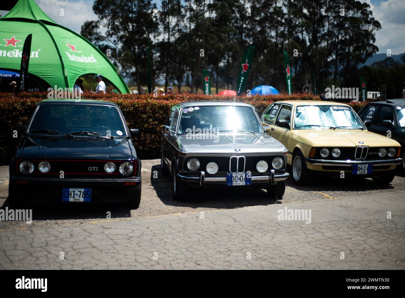 Bogota, Colombia. 24th Feb, 2024. Fans and enthusiasts of classic motor ...