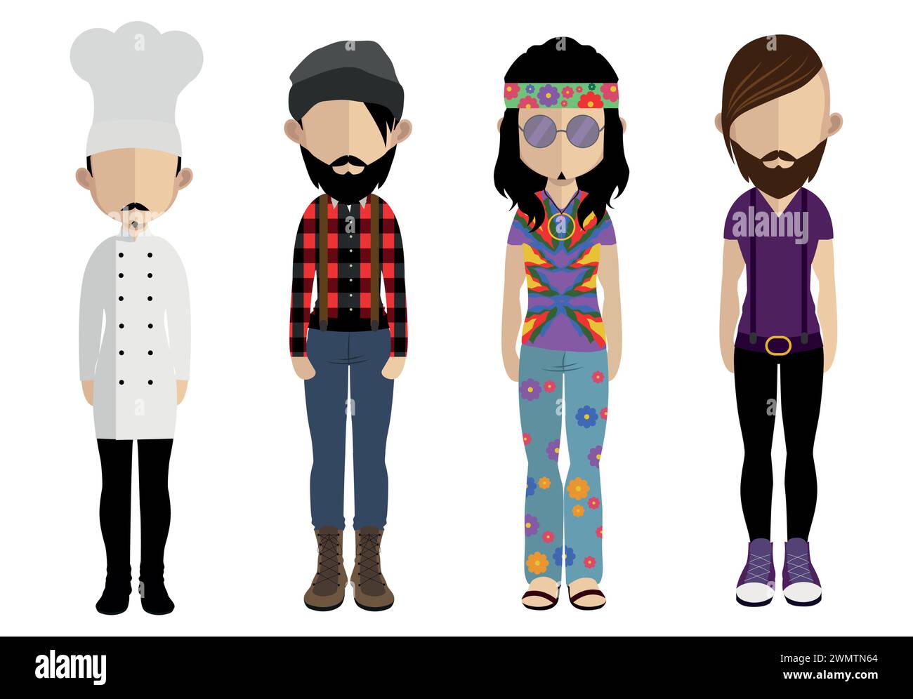 Vector Modern people avatars set Stock Vector Image & Art - Alamy