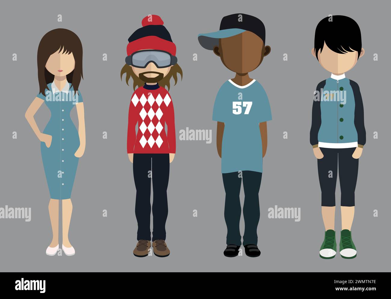 Vector Modern people avatars set Stock Vector Image & Art - Alamy