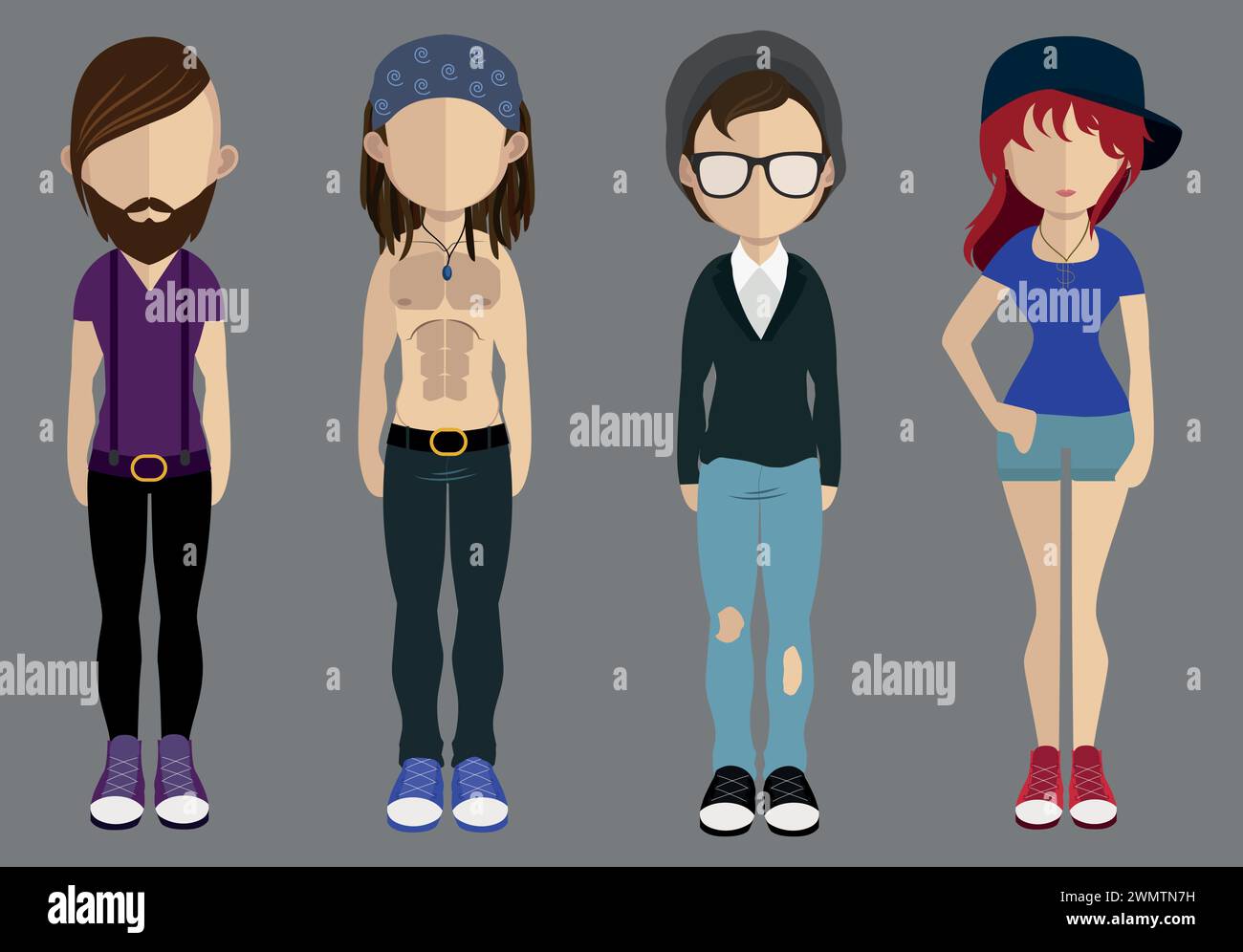 Vector Modern people avatars set Stock Vector Image & Art - Alamy