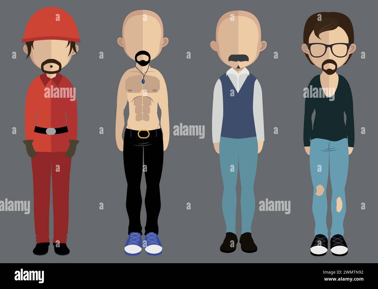 Vector Modern people avatars set Stock Vector Image & Art - Alamy