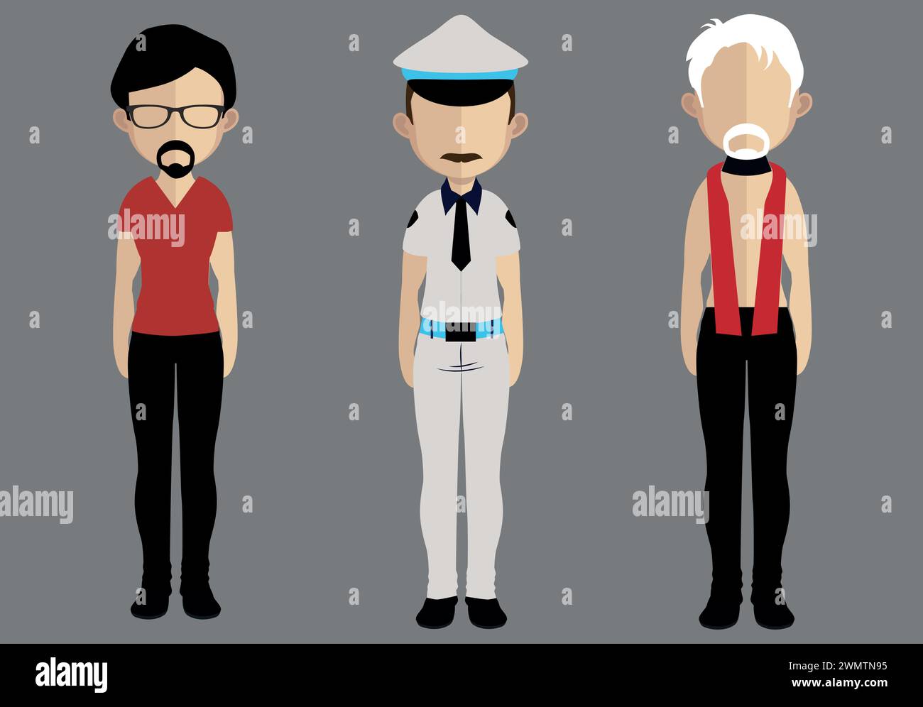 Vector Modern people avatars set Stock Vector Image & Art - Alamy