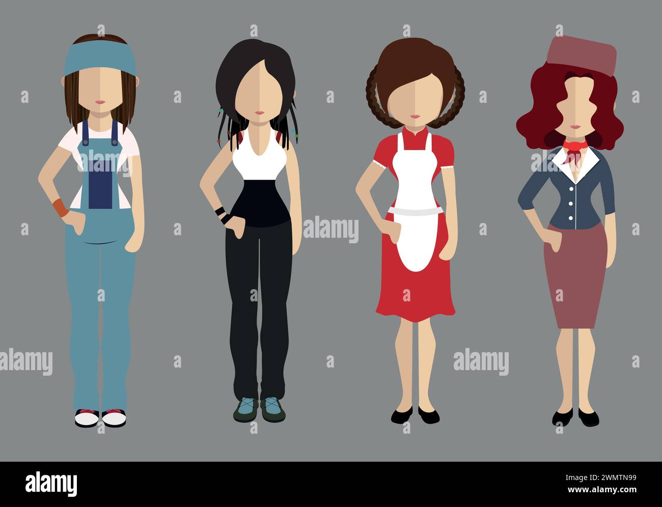 Vector Modern people avatars set Stock Vector Image & Art - Alamy