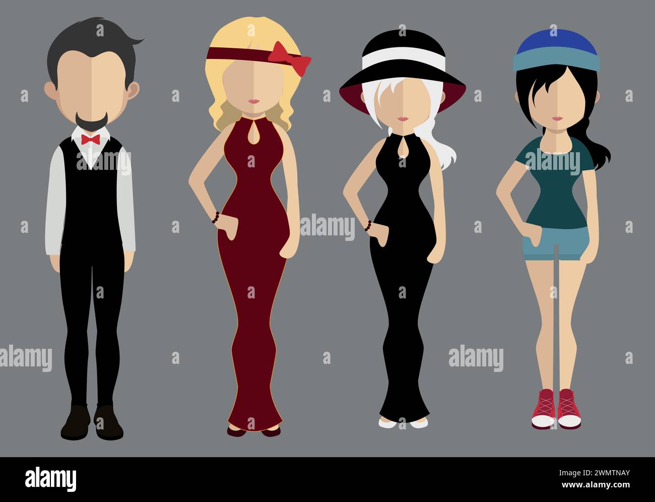 Vector Modern people avatars set Stock Vector Image & Art - Alamy