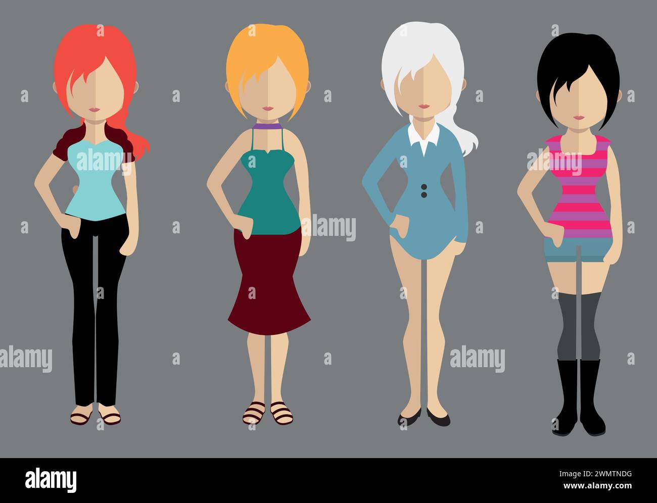 Vector Modern people avatars set Stock Vector Image & Art - Alamy