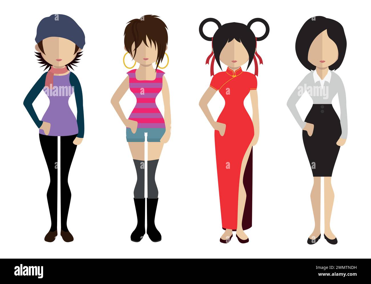 Vector Modern people avatars set Stock Vector Image & Art - Alamy