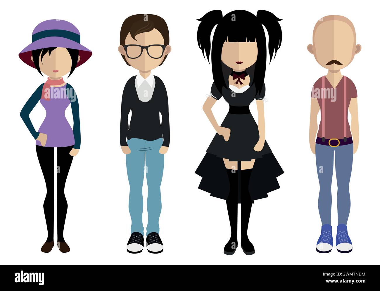 Vector Modern people avatars set Stock Vector Image & Art - Alamy