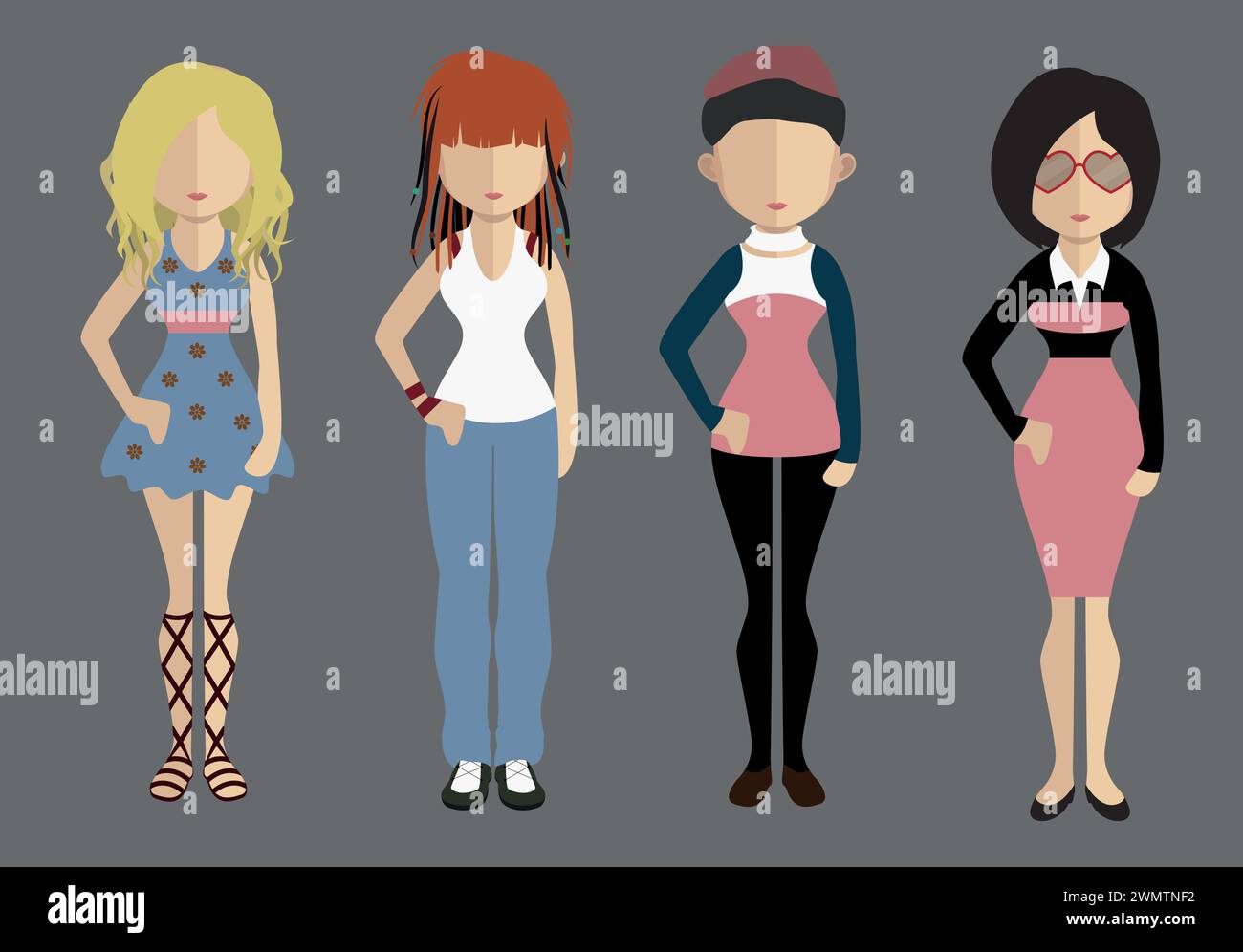 Vector Modern people avatars set Stock Vector Image & Art - Alamy