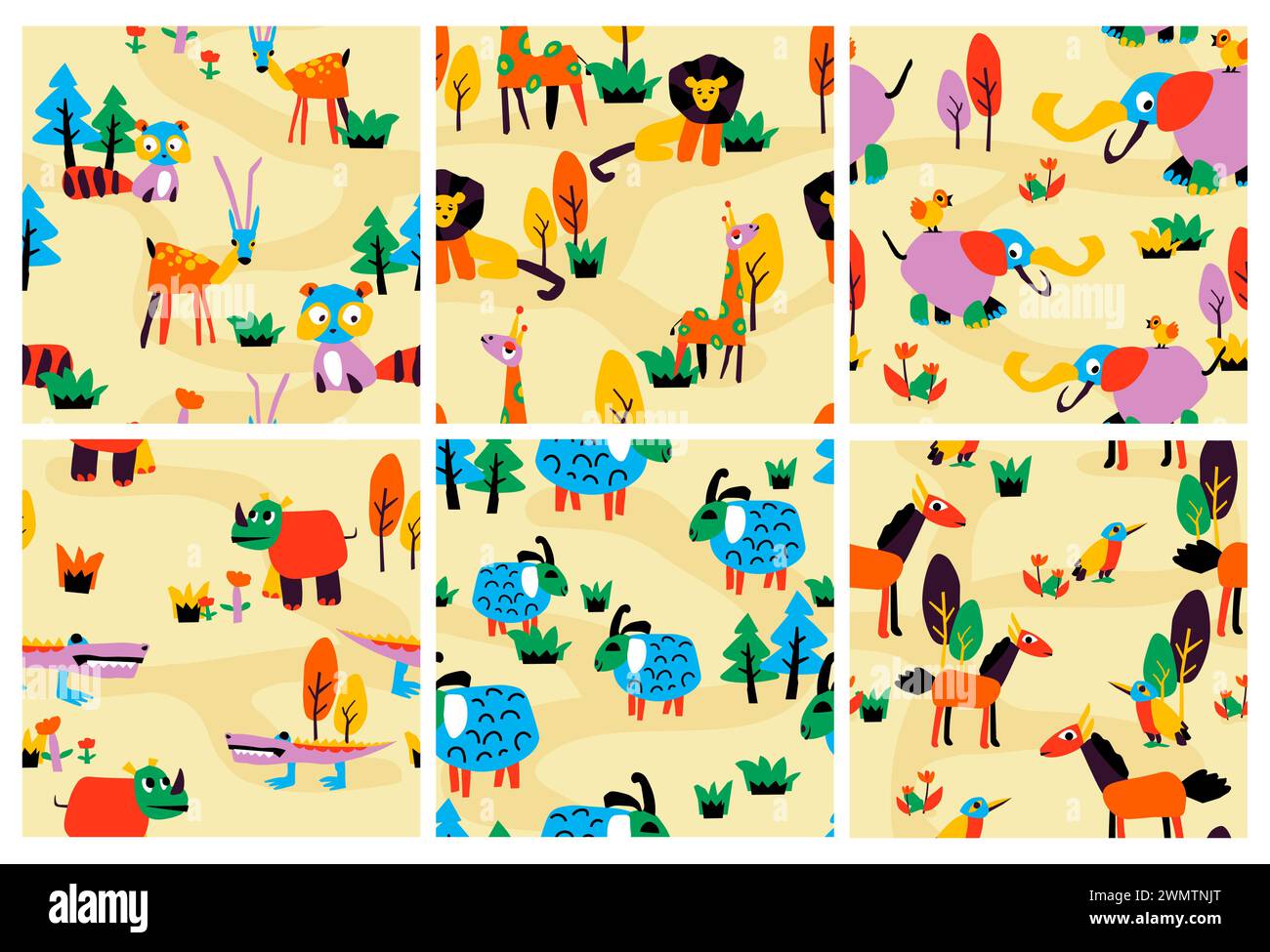 Drawing animals outside Stock Vector Images - Alamy