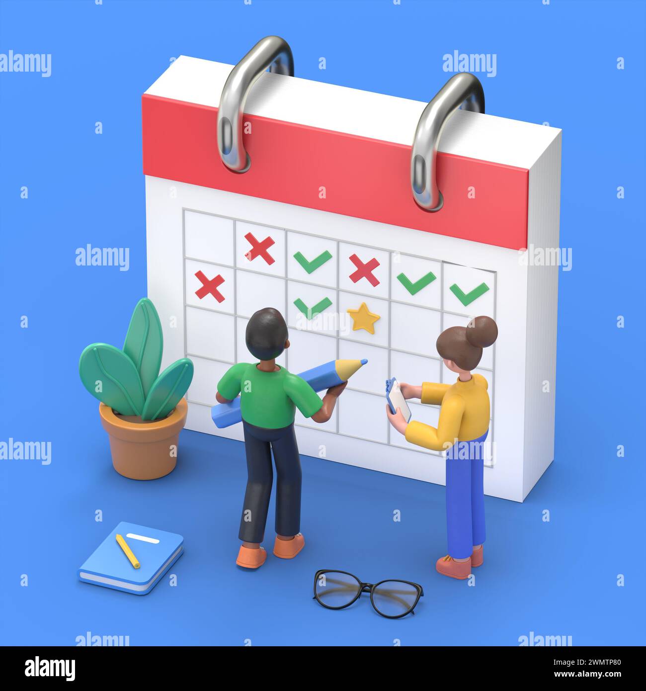 Planning schedule and calendar concept. Can use for web banner ...