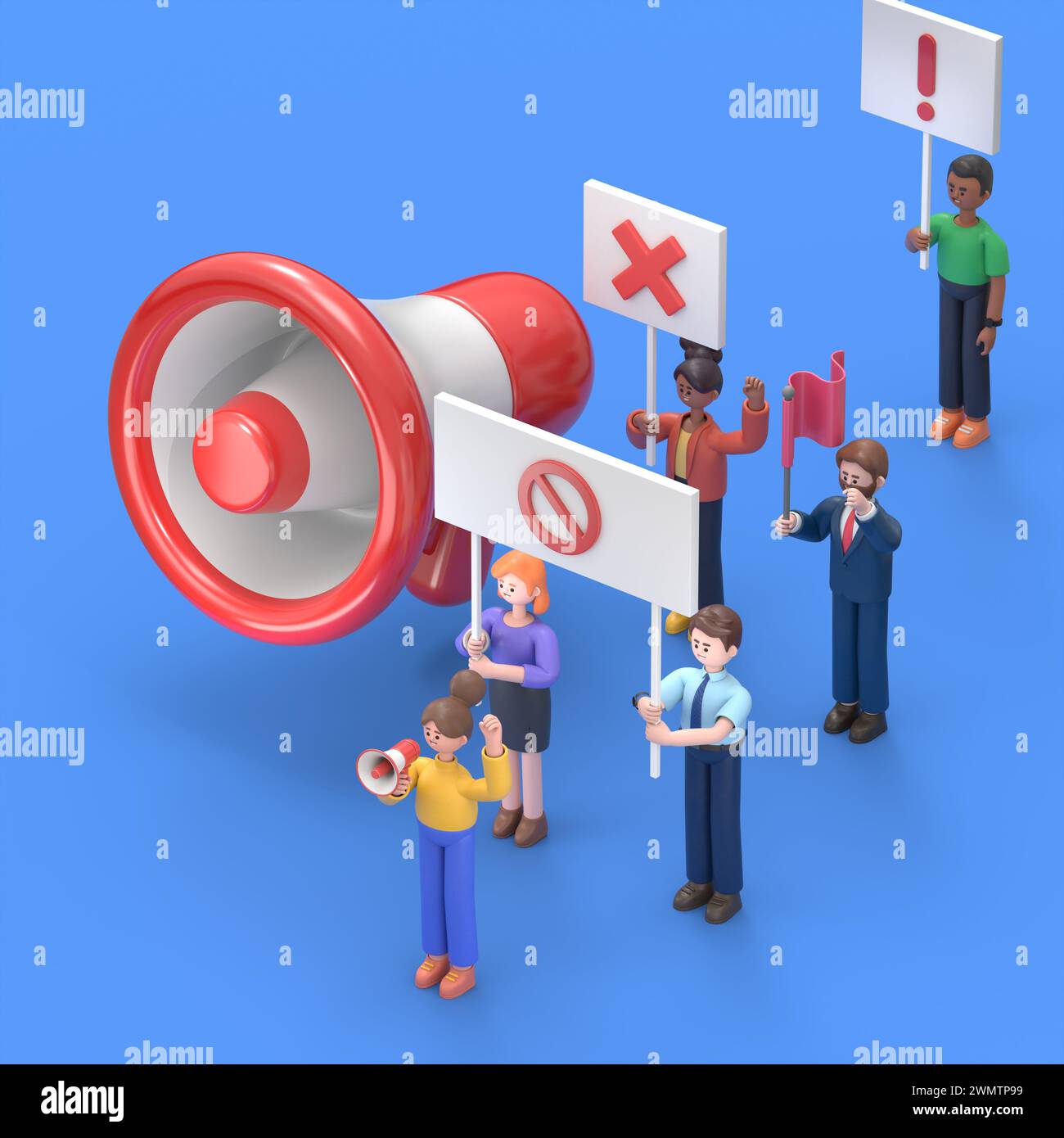 Social activity and protest concept. Can use for web banner ...