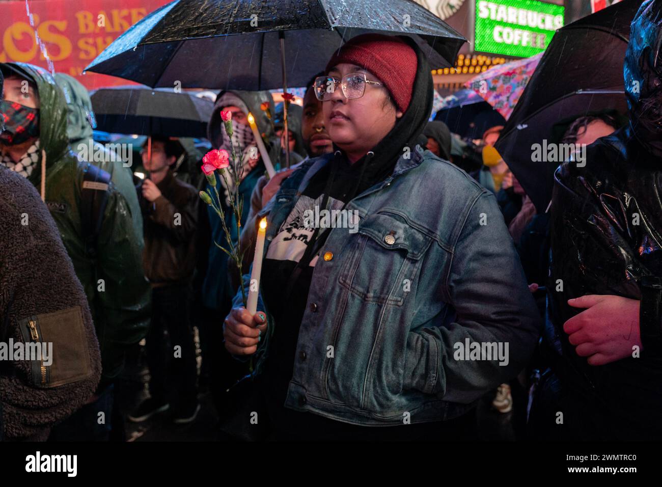 Activists gathered on Times Square in front of U. S. Army Recruiting ...