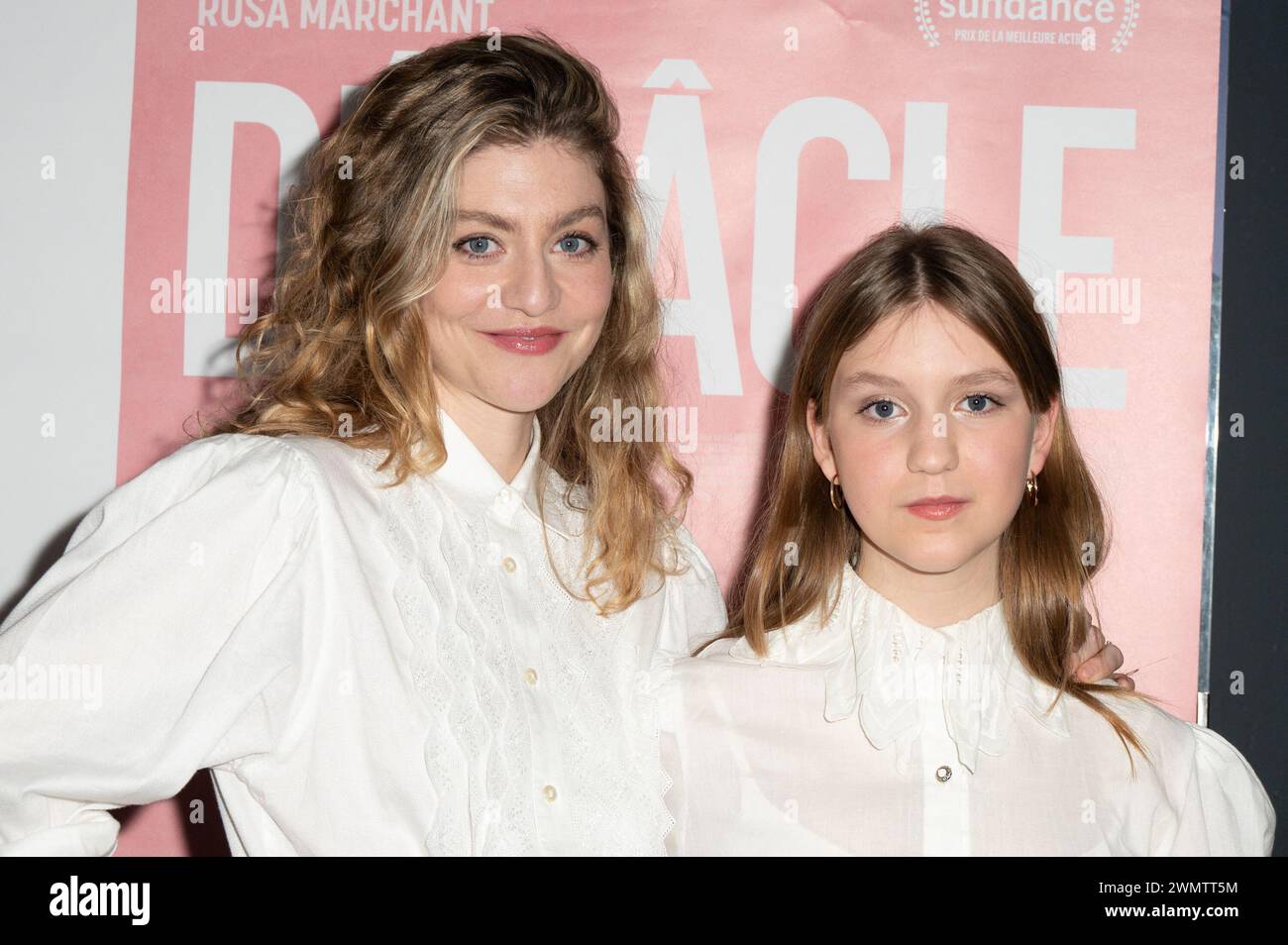 Paris, France. 27th Feb, 2024. Actresses Charlotte de Bruyne and Rosa ...