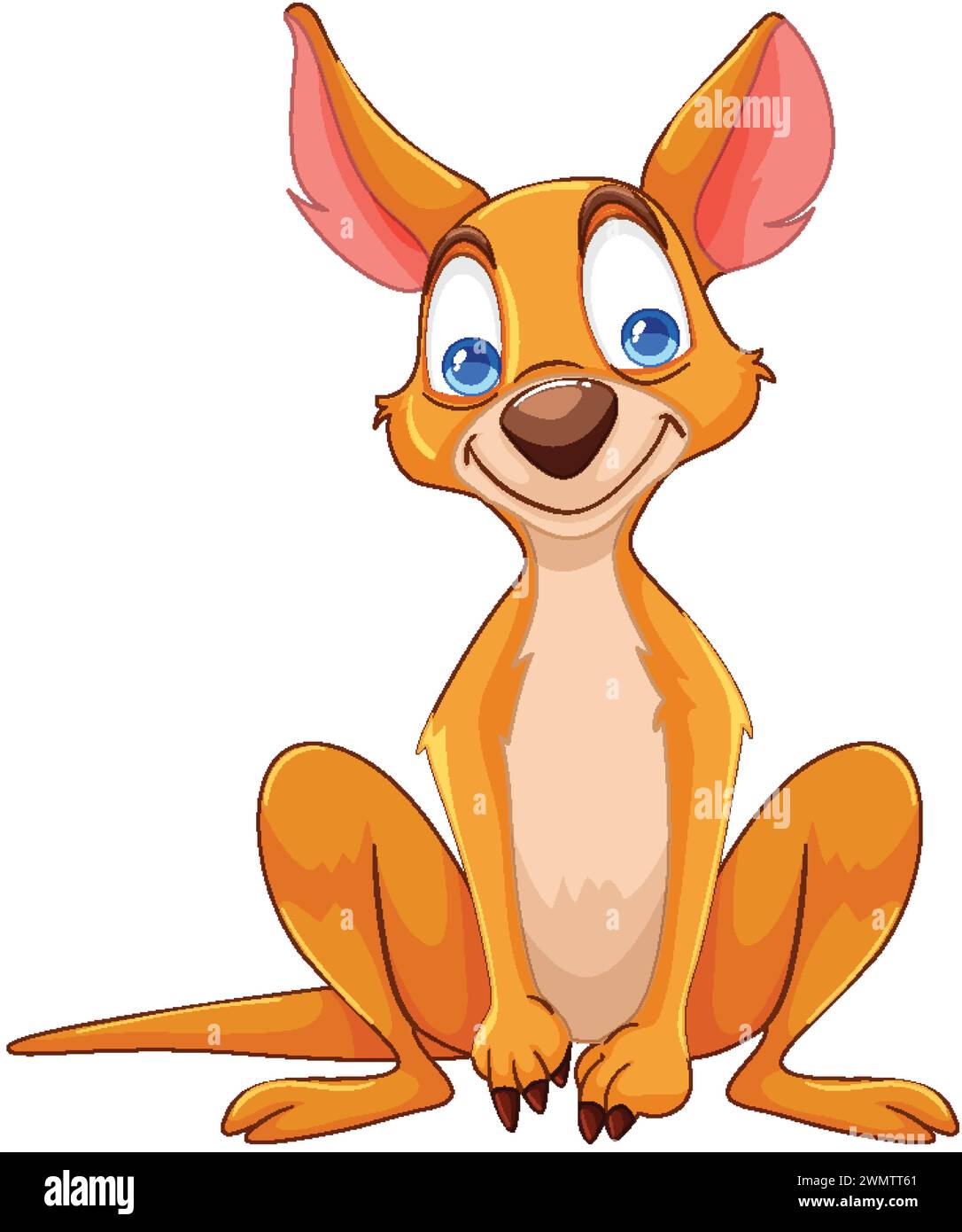 A vibrant, smiling kangaroo in a playful pose Stock Vector Image & Art ...