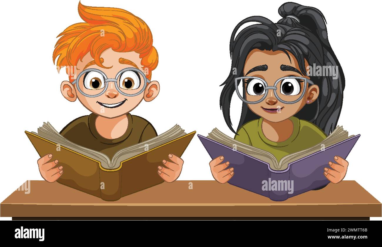 Reading cooperation Stock Vector Images - Alamy