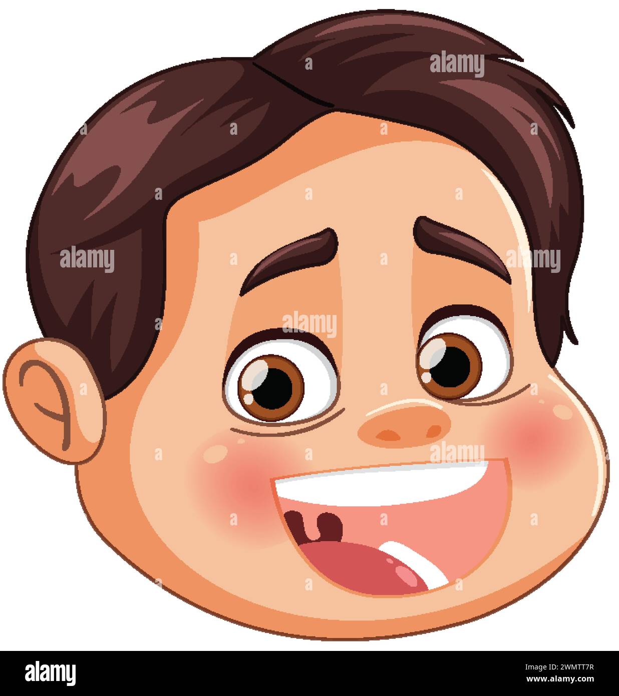 Vector illustration of a winking young boy Stock Vector Image & Art - Alamy