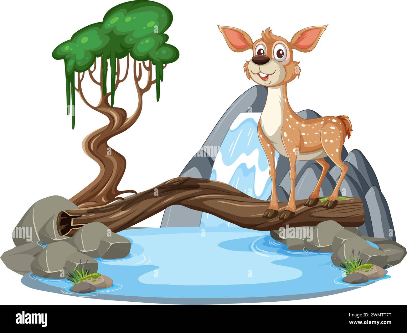 Crossing over a bridge Stock Vector Images - Alamy